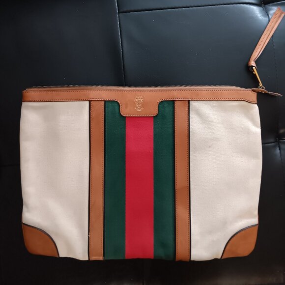 Gucci | Bags | Gucci Vintage Canvas Pouch | Poshmark